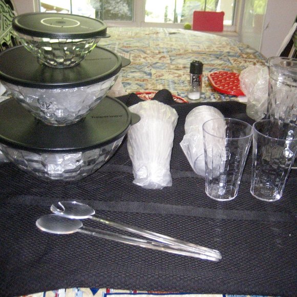 Tupperware | Dining | Tupperware 3 Piece Sheerly Elegant Acrylic ...